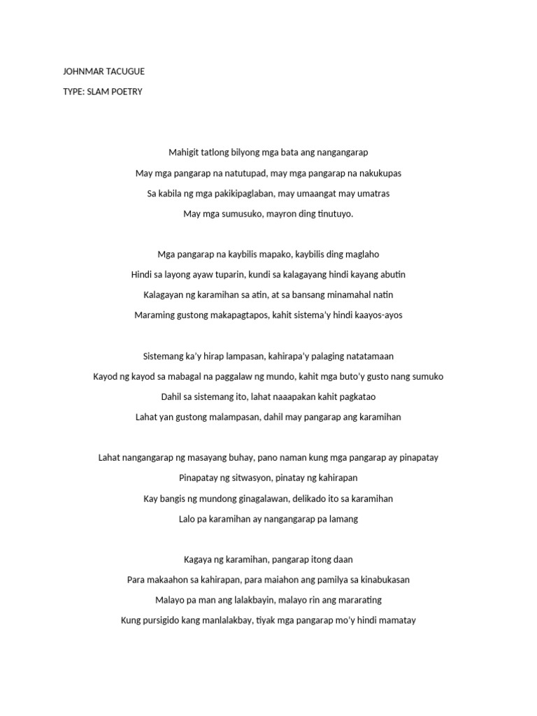 FILIPINO-POETRY | PDF