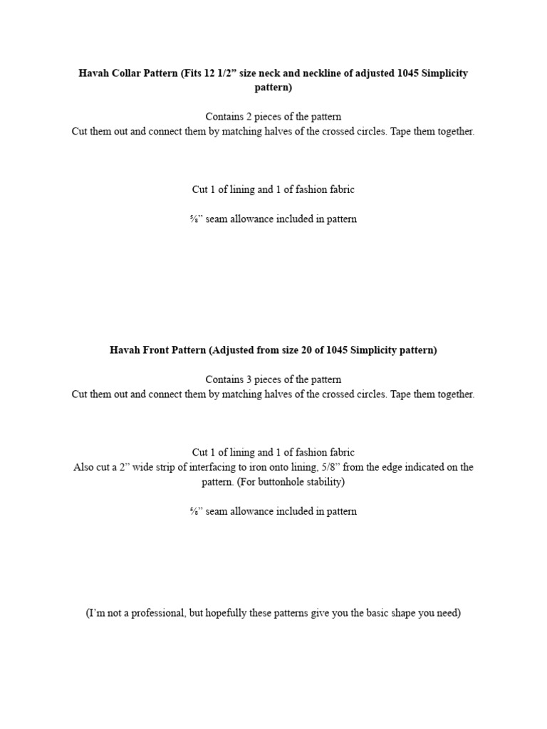 Havah Pattern Stuff-Combined | PDF