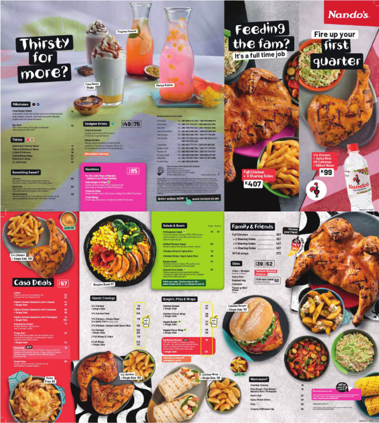 Nandos menu | PDF