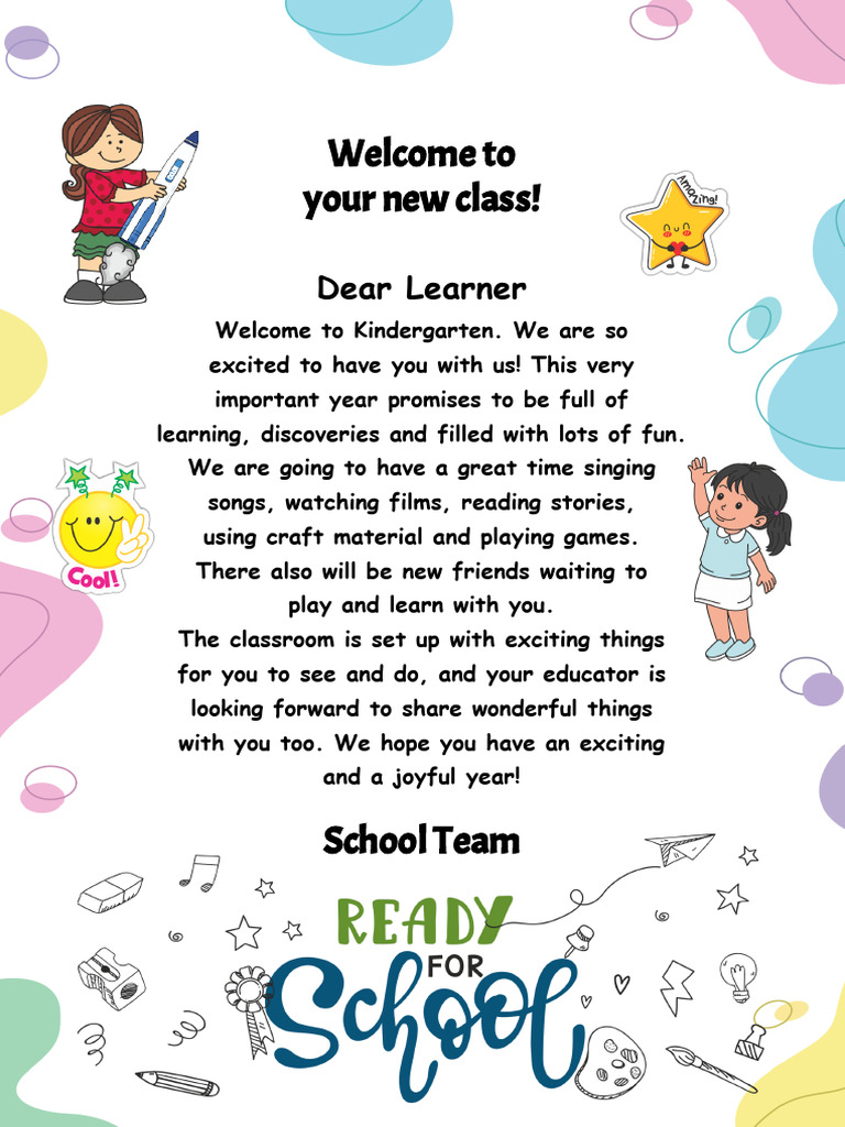 Welcome Letter For Learner 2025-26 | PDF