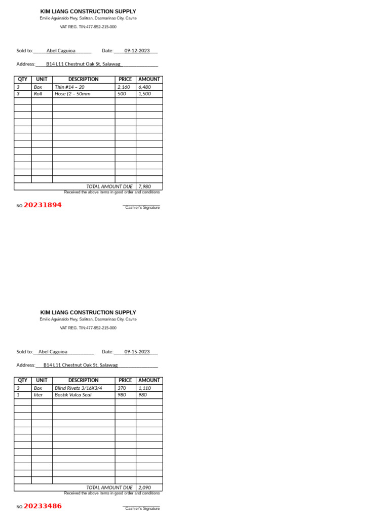 KIM LIANG CONSTRUCTION SUPPLY | PDF