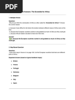 Imperialism in Africa Worksheet | PDF | Travel
