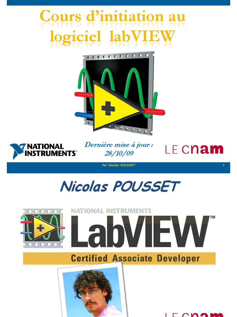 Introduction au logiciel LabVIEW | PDF | Capteur | Structure de contrôle