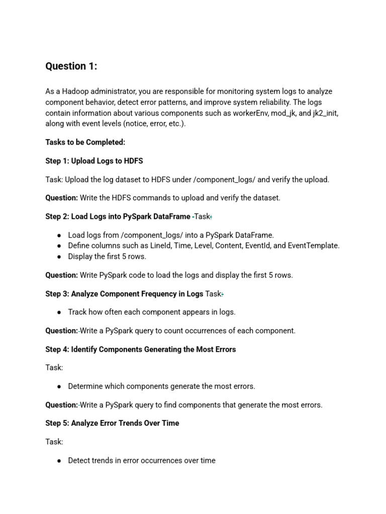 Big Data Practise Question Paper | PDF | Apache Hadoop | Apache Spark