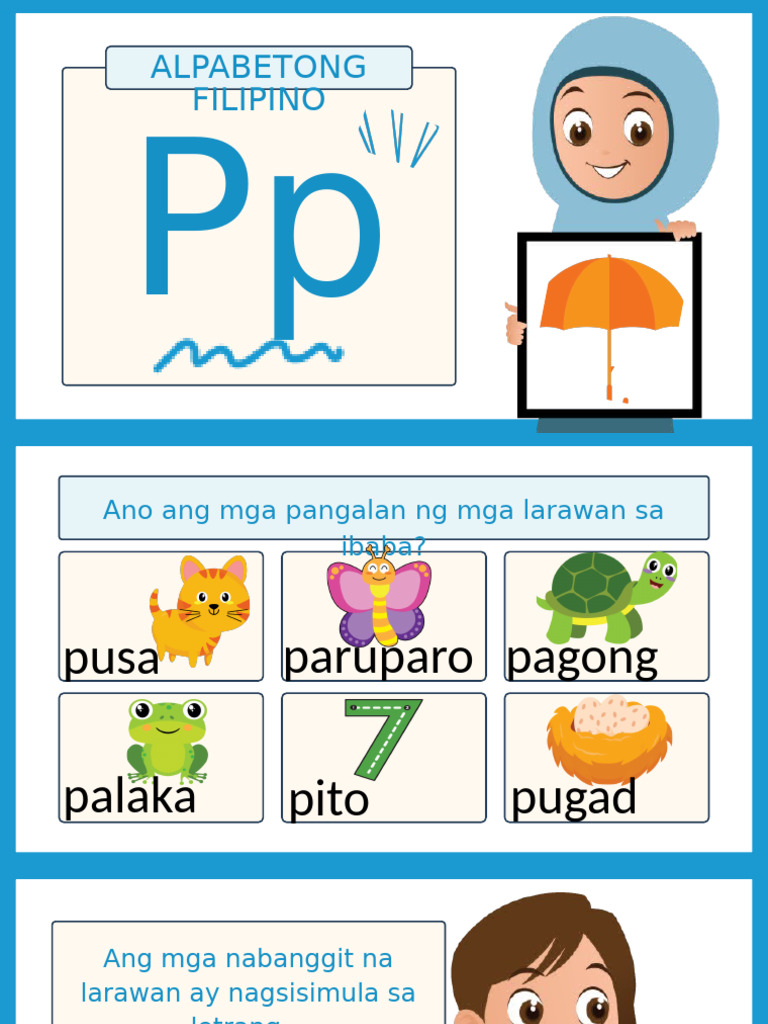 Alpabetong Filipino Titik PP, RR, DD, HH, at WW | PDF