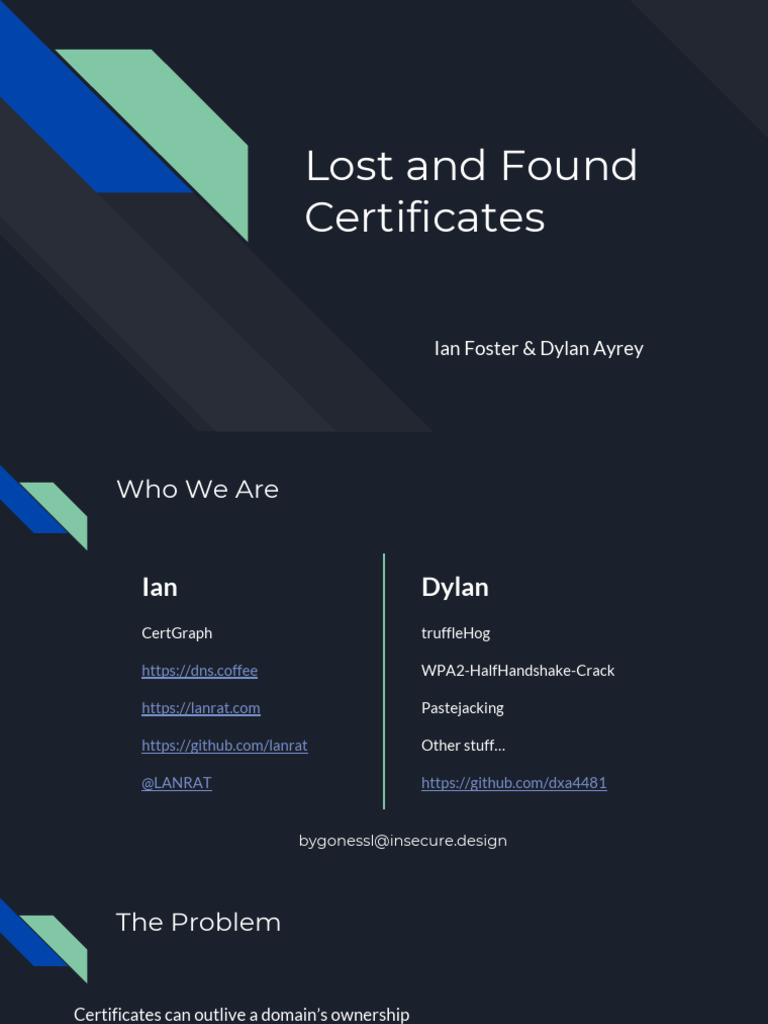 DEFCON 26 Lost Found Certs | PDF | Public Key Certificate | Cyberwarfare