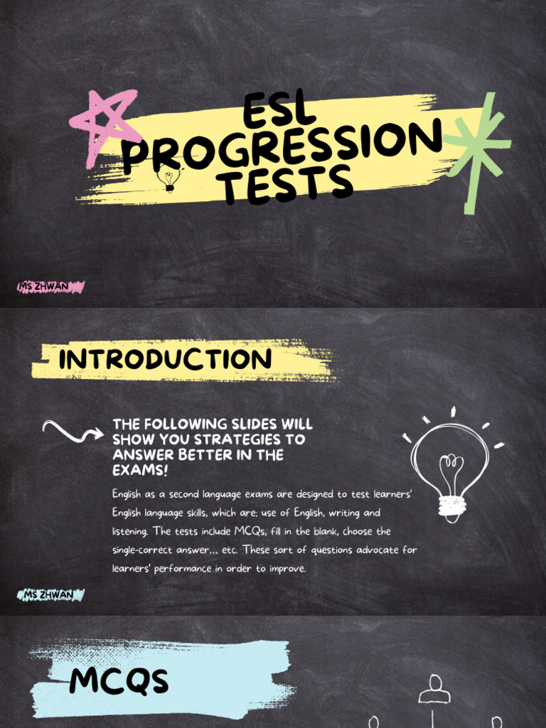 ESL Progression Test | PDF