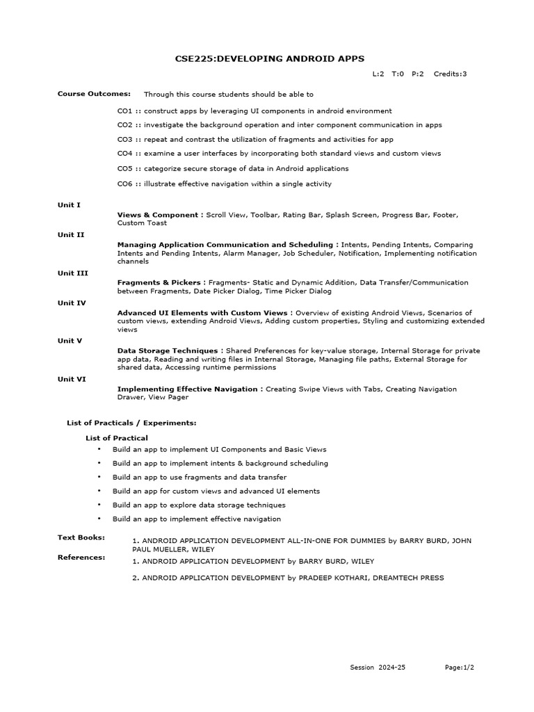 FRM Course Syllabus IPDownload | PDF | Mobile App | Android (Operating System)