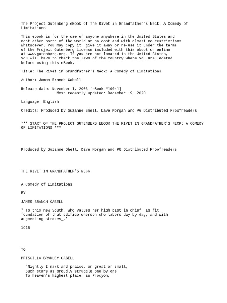 PG 10041 | PDF | Project Gutenberg