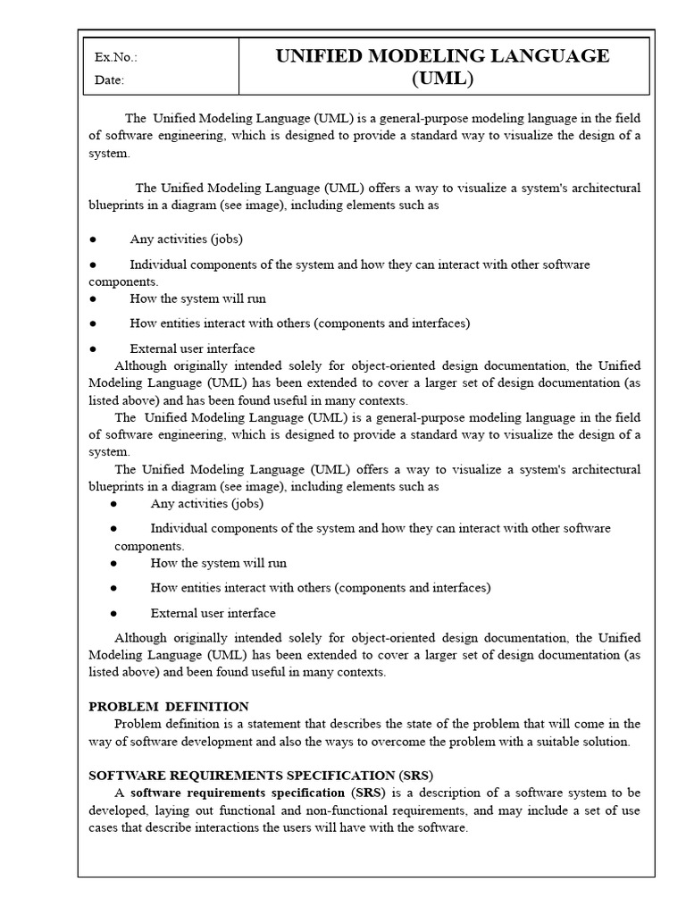 OOSE Lab Manual | PDF | Unified Modeling Language | Use Case