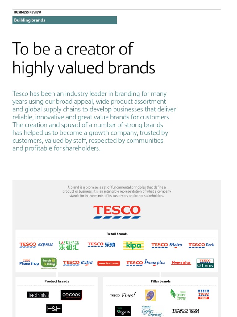 Building Brands | PDF | Tesco | Brand