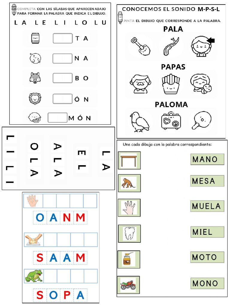 Escribí 3 Palabras Con Cada Vocal A - e - I - o - U | PDF