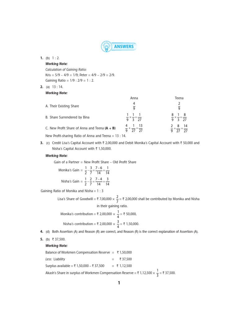 Partner Profit Sharing Calculations | PDF | Bad Debt | Debt