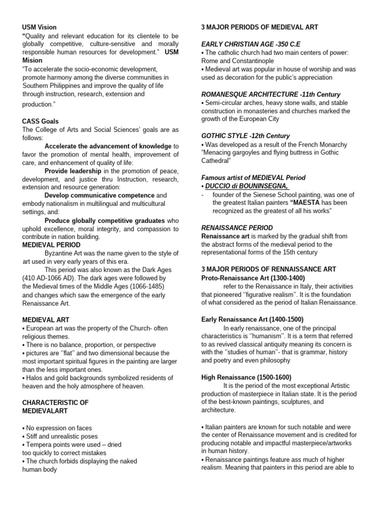 Art Appre. Chap1,2&3 Reviewer Grand Finalr | PDF | Paintings ...