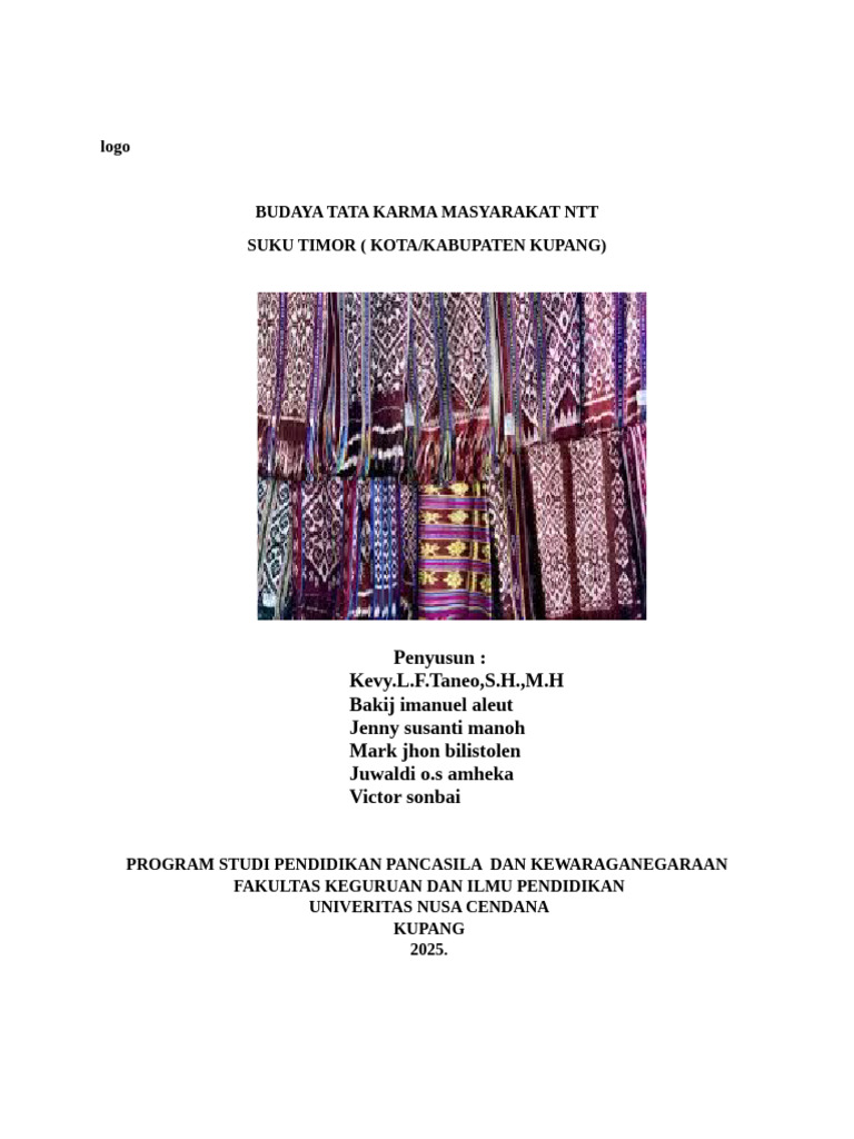 Budaya Tata Karma Masyarakat NTT | PDF