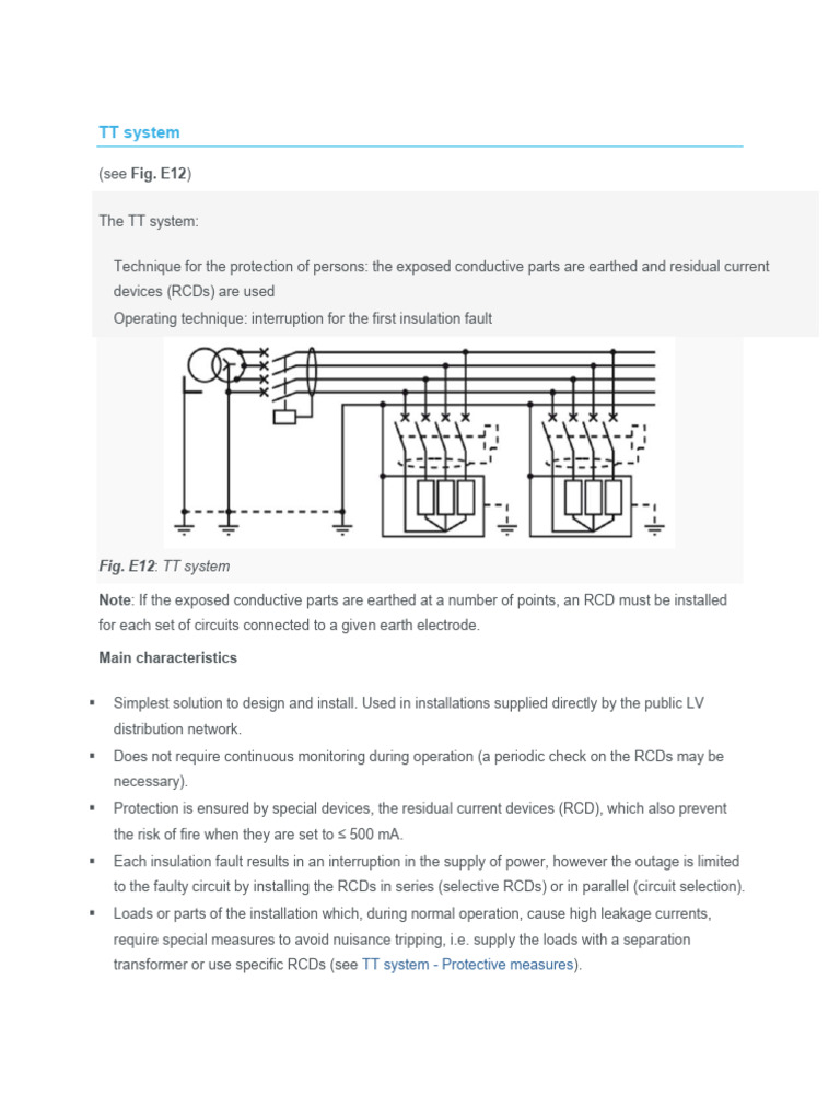 Overview of TT, TN, and IT Systems | PDF | Electromagnetism | Electric ...