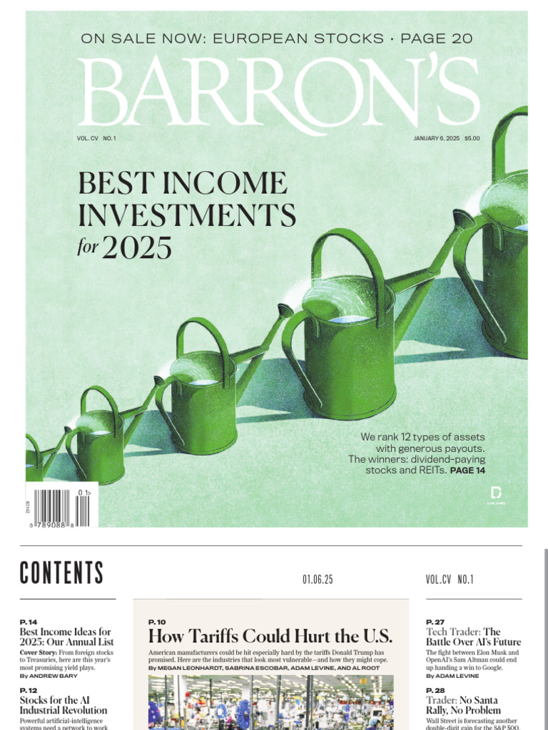 Barrons 01-6-2025 Freemagazines Top | PDF | Companies | Private Sector