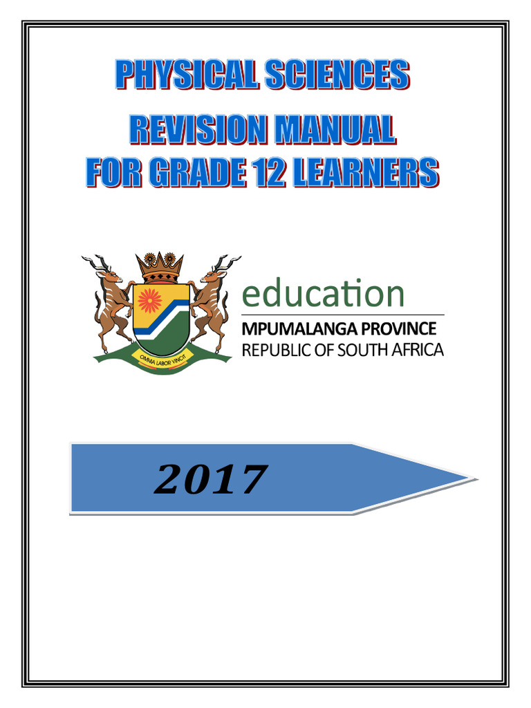 Grade 12 Physical Sciences Revision Guide | PDF | Force | Acid