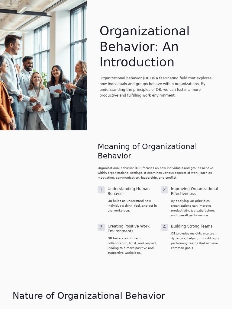 Organizational-Behavior-An-Introduction - Meaning-Nature and Scope Unit ...