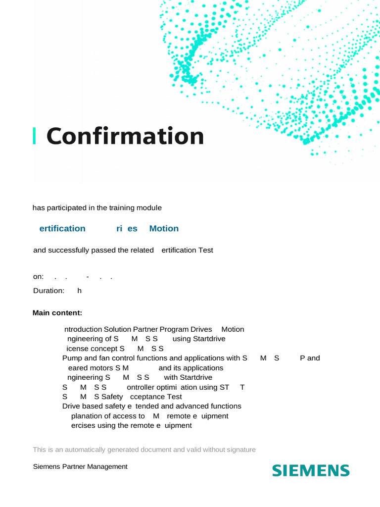 Certification - SOP - D&M - Thang Vu | PDF