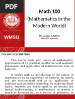 Mathematics in The Modern World For First Year | PDF | Pattern ...