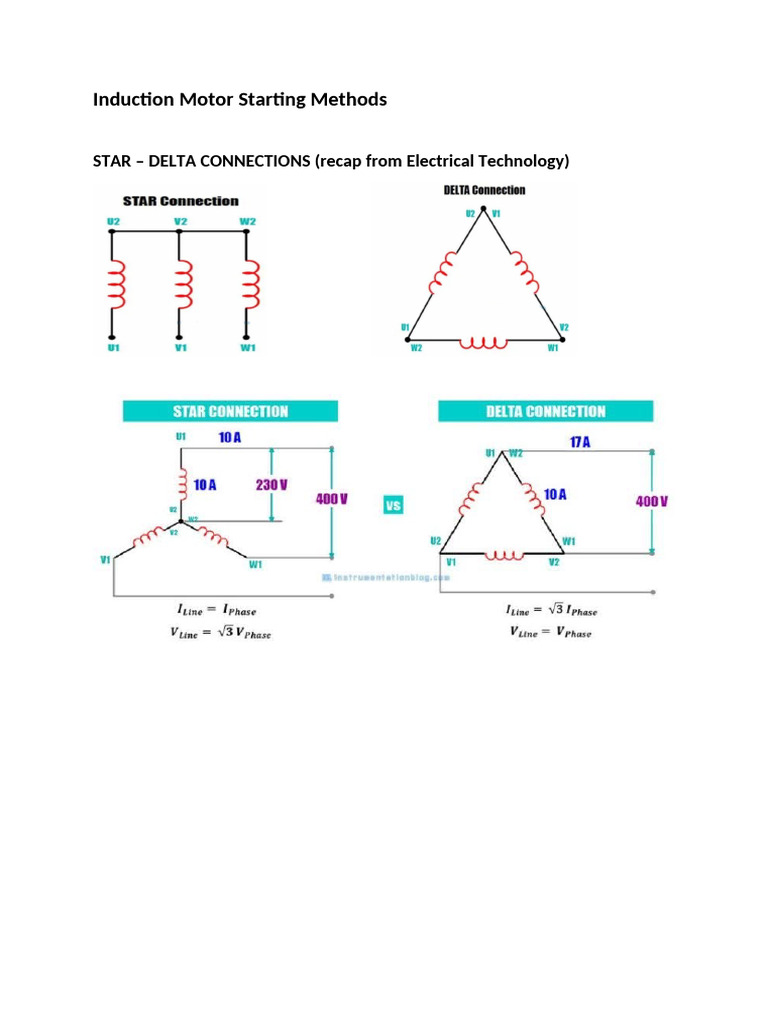 Induction Motor Starting Methods Guide | PDF