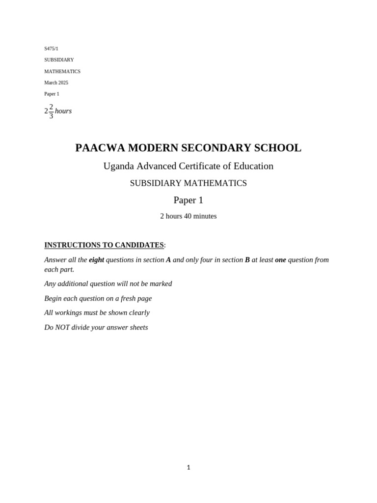 S6 Sub-Mtc Set 2 - 042218 | PDF | Quadratic Equation | Mathematics