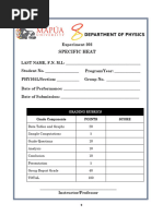 Expt 6 - PHY430 - Specific Heat - Lab Report | PDF | Heat | Temperature