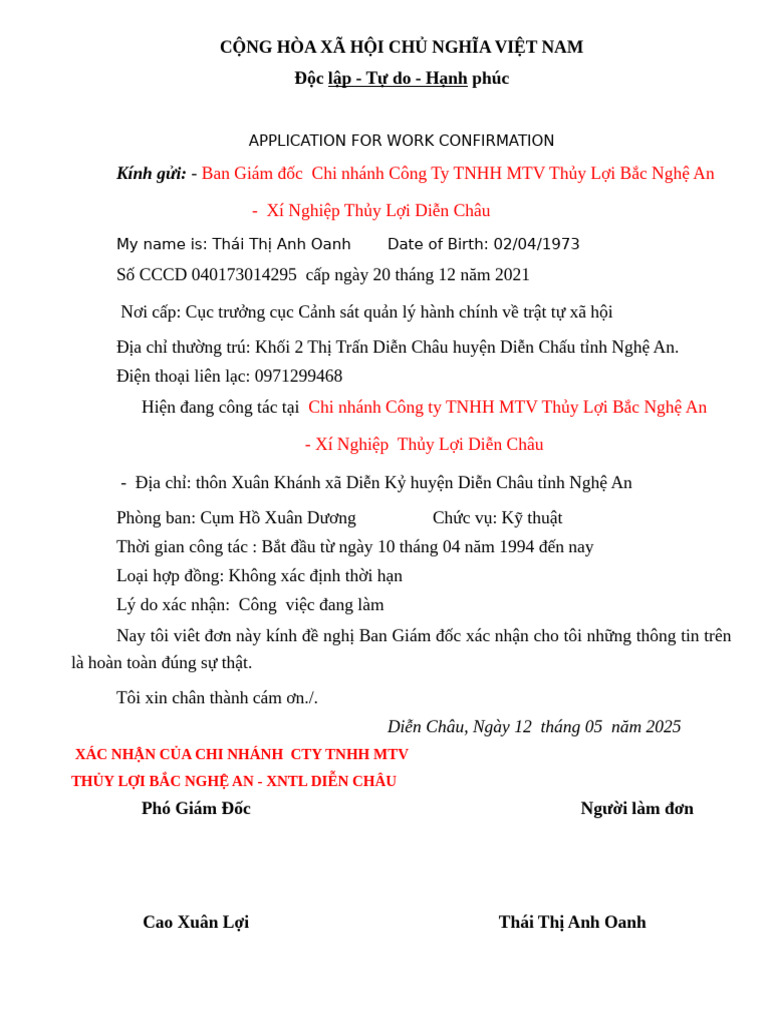 Translated Work Confirmation | PDF