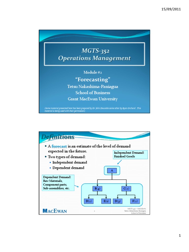 Forecasting | PDF | Moving Average | Forecasting
