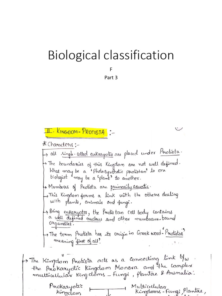 Biological Classification F Part 3 | PDF