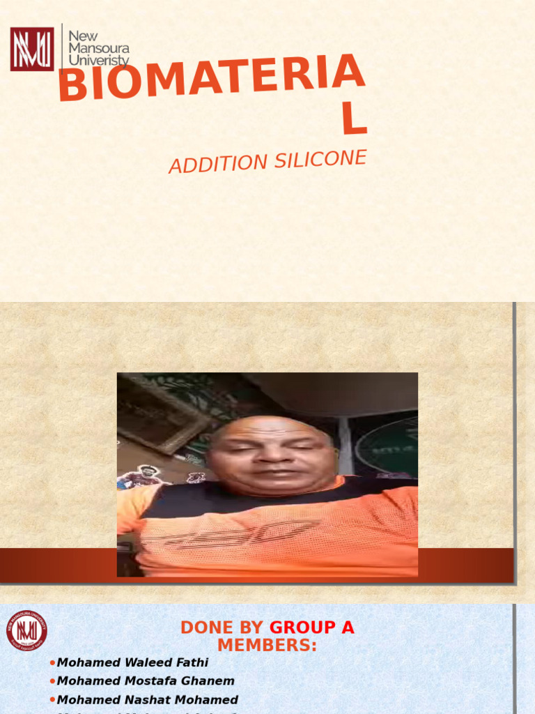 Final Biomaterial Presentation 2 | PDF | Silicon | Silicone