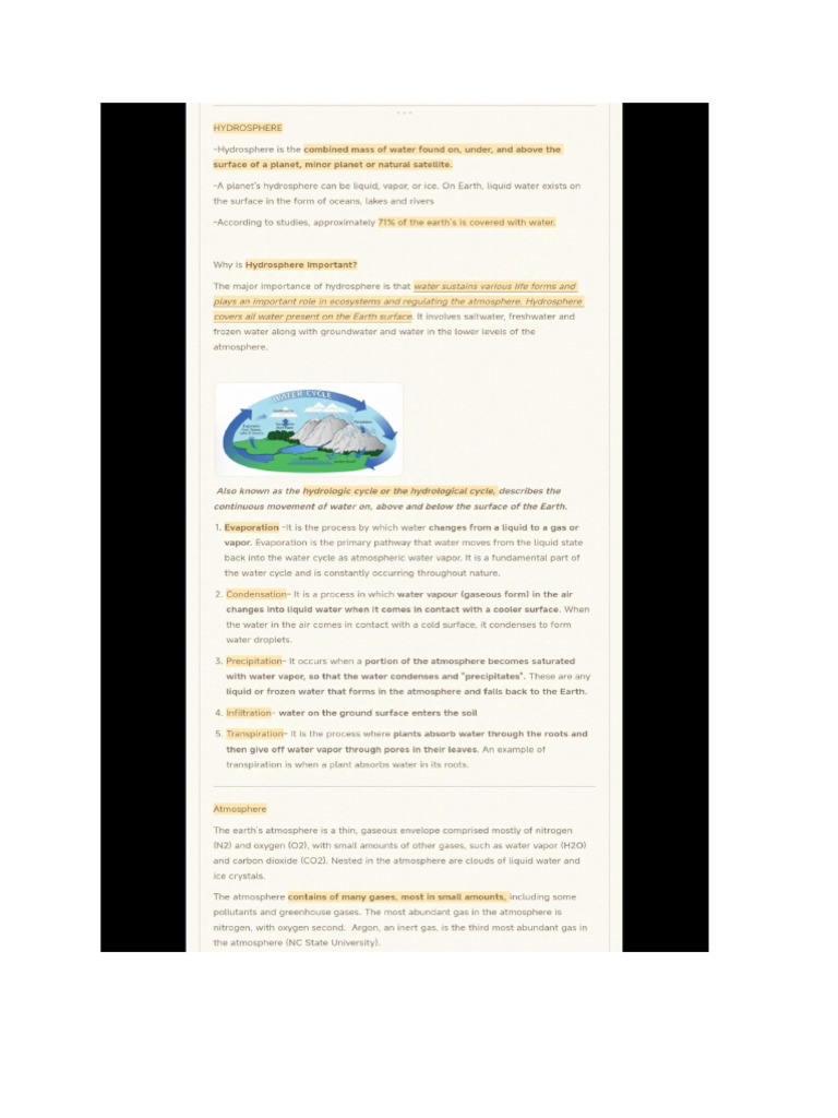 Hydrosphere | PDF