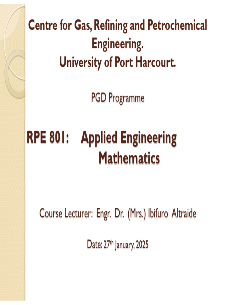 CGRP MSC Applied Engrg Maths 1 PDF | PDF | Trigonometric Functions ...