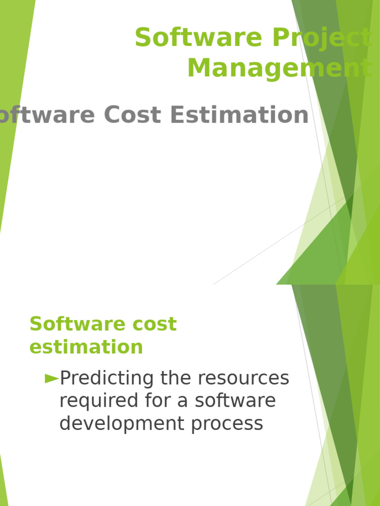 Cost Estmate Slides | PDF | Computer Program | Programming