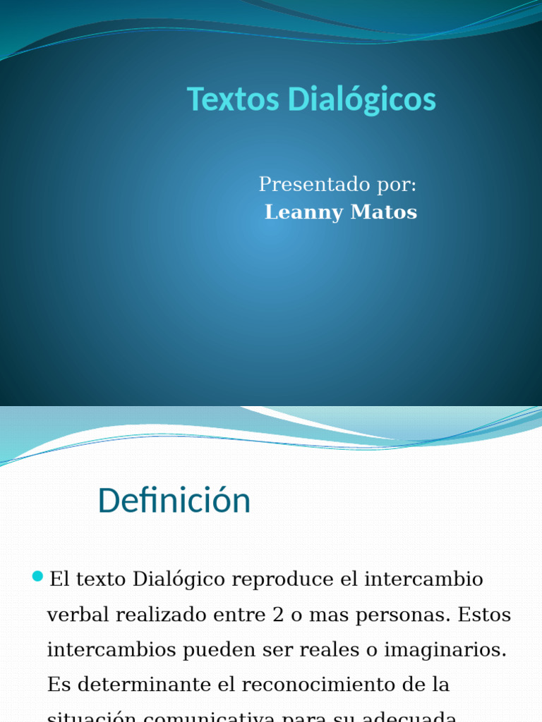 Textos Dialógicos y sus Estilos | PDF