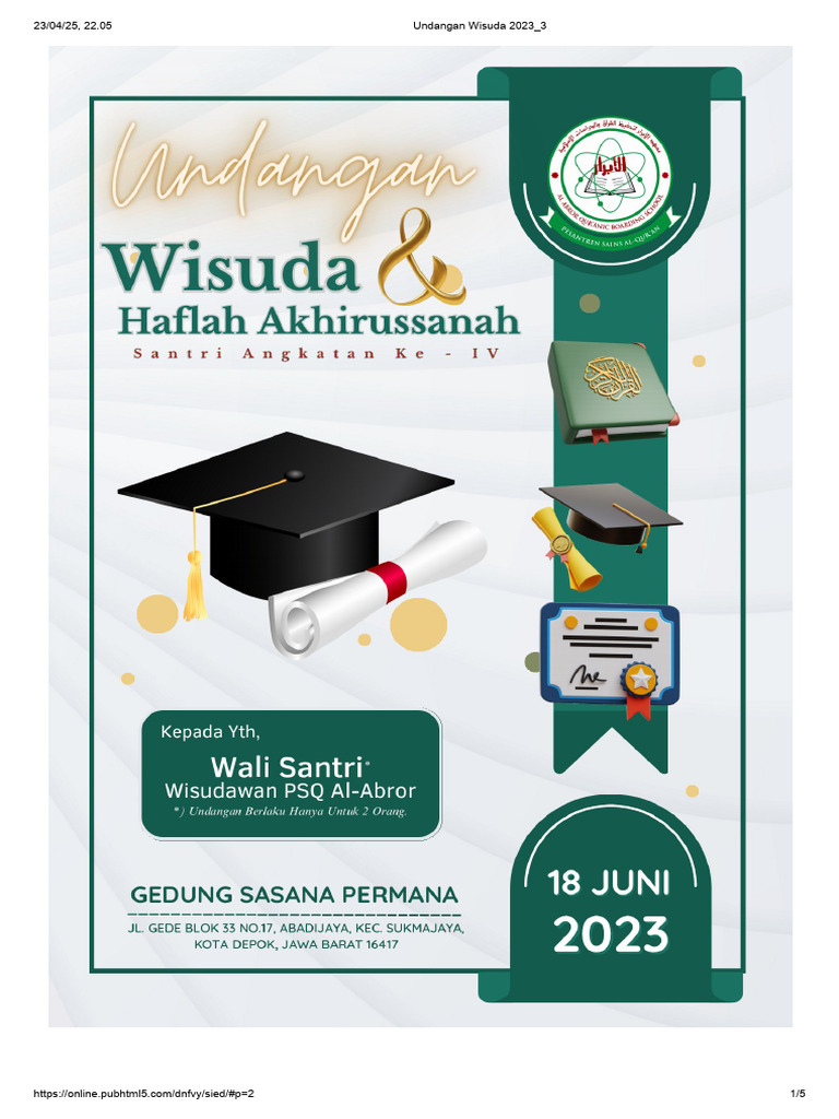 Undangan Wisuda 2023 | PDF