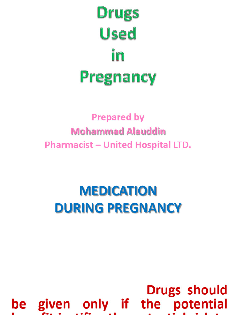 Pregnancy Medication Safety Guide | PDF | Fetus | Pregnancy