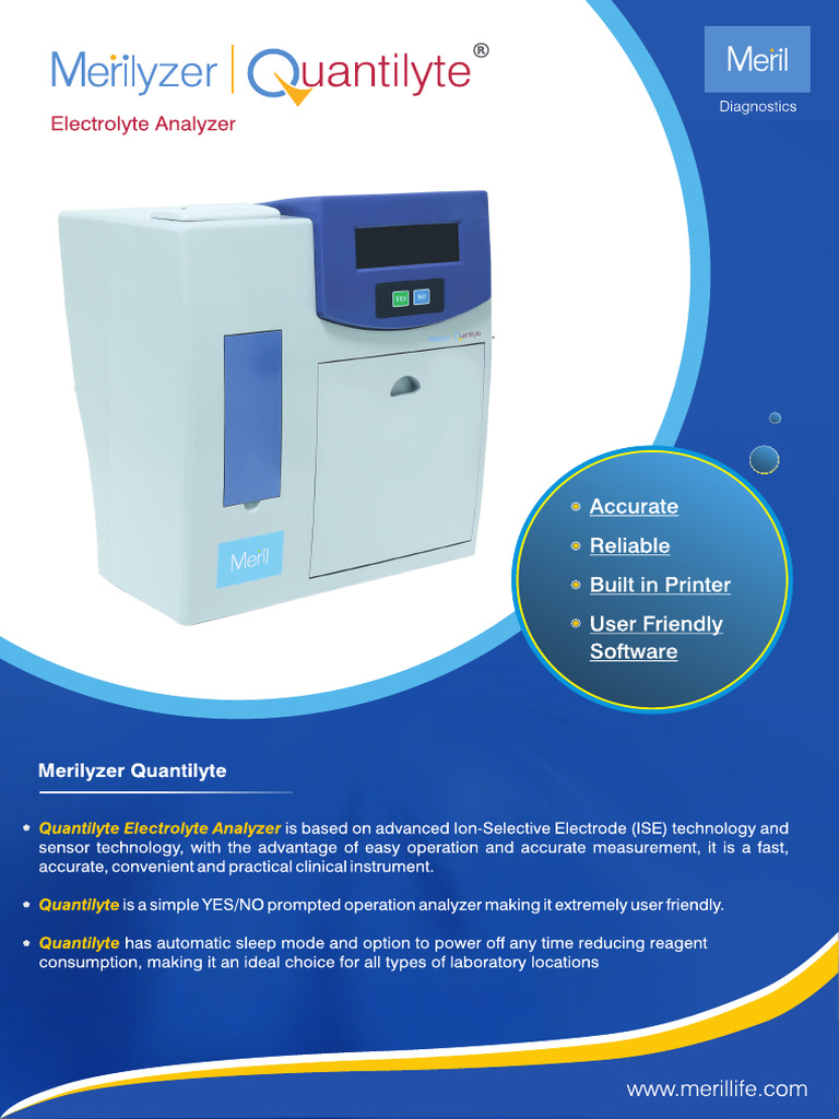 Electrolyte Analyzer | PDF
