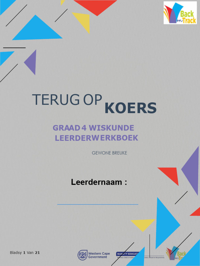 TOK GR 4, Wisk - Gewone Breuke Leerderboek Finaal | PDF