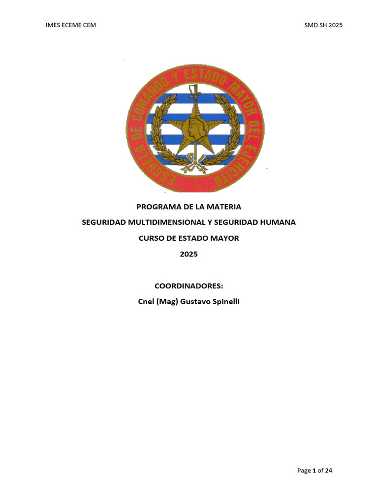 Programa 2025 | PDF | Valores | Seguridad humana