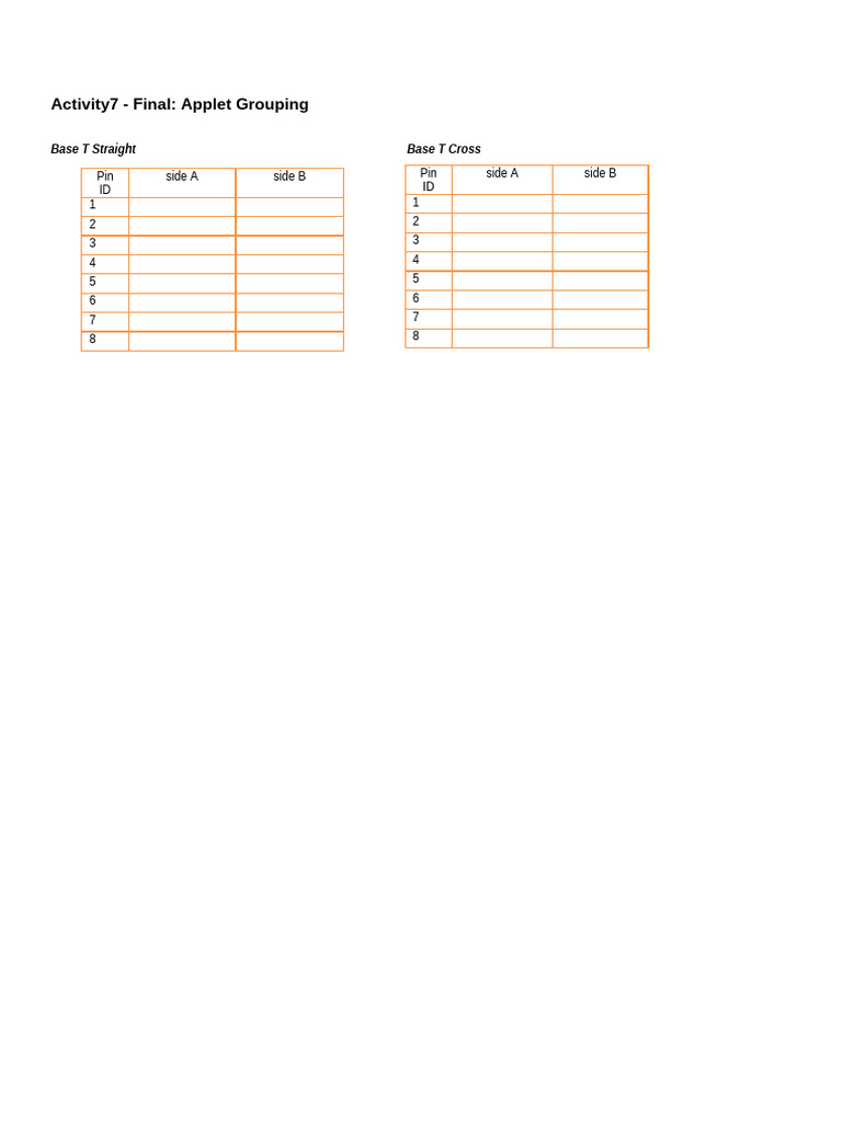 Base T Cable Pinout Guide | PDF