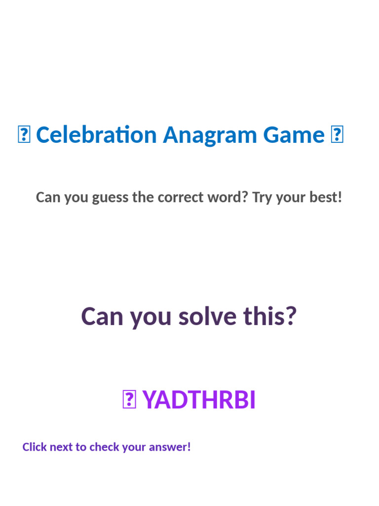 Anagram Game Styled Final | PDF
