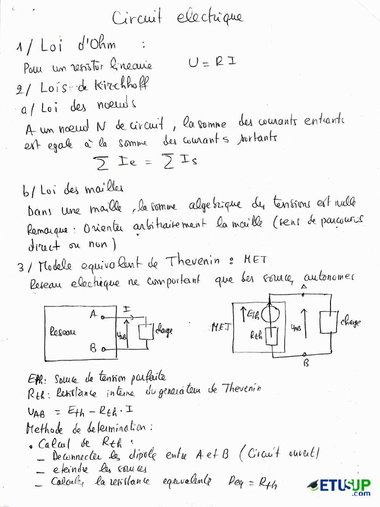 Chapitre 2 Les Circuits Elctriques | PDF