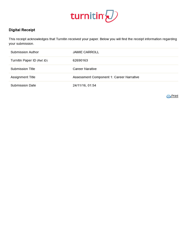 Assessment Component 1 - Career Narrative | PDF