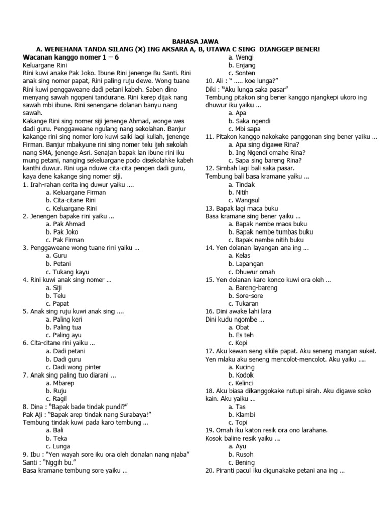 Bahasa Jawa | PDF