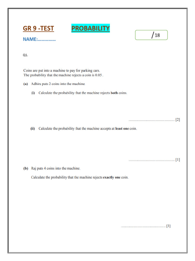 Test Probability | PDF