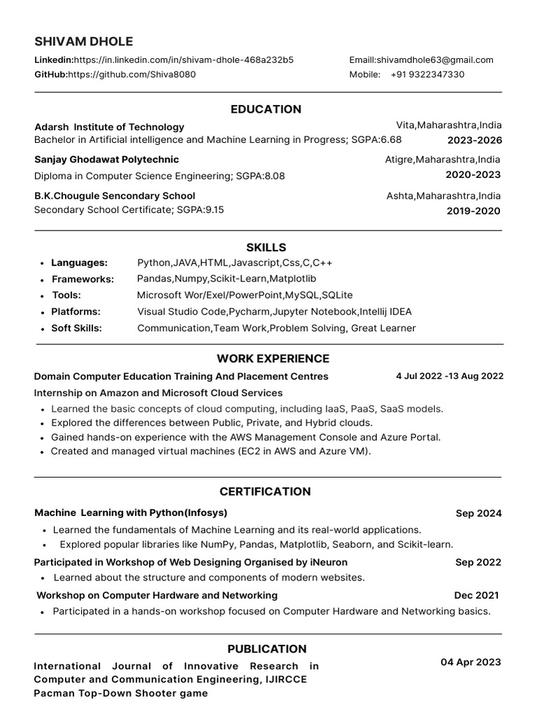 Shivam Main Resume | PDF | Cloud Computing | Microsoft Azure