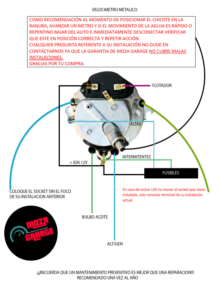 Velocimetro Vocho METAL | PDF