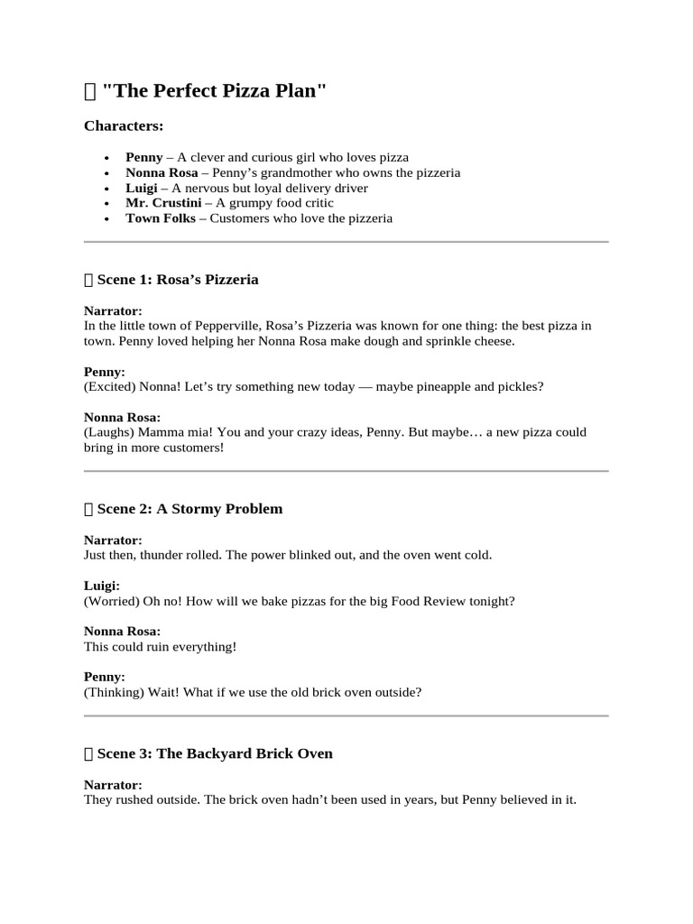 Pizzeria Lesson | PDF